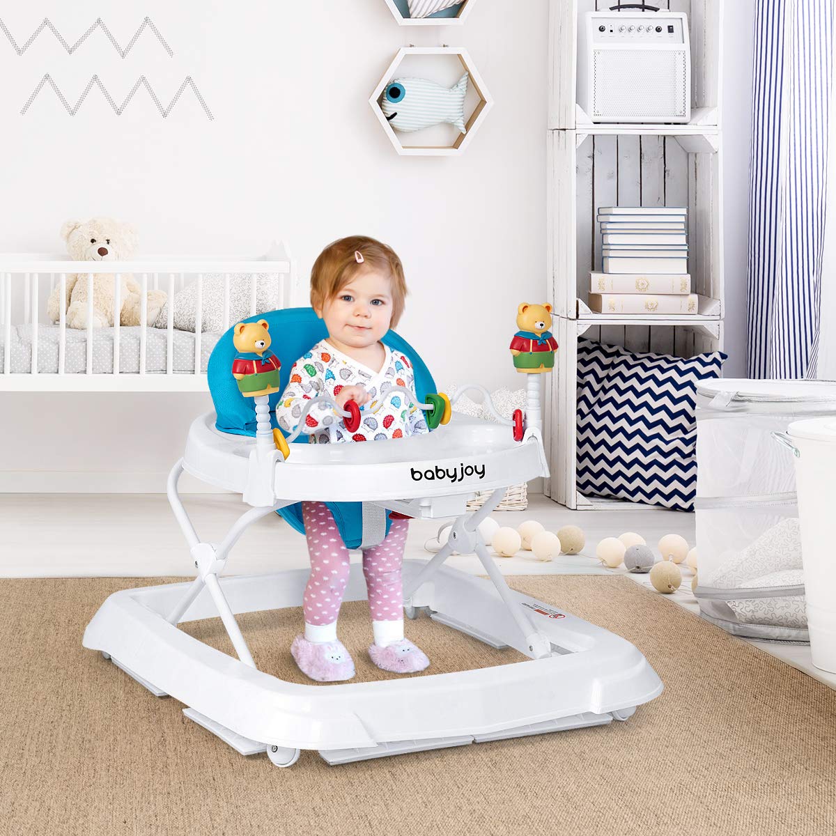 Adjustable Height Baby Walker with Safety Belt | Gbruno – GBruno Store